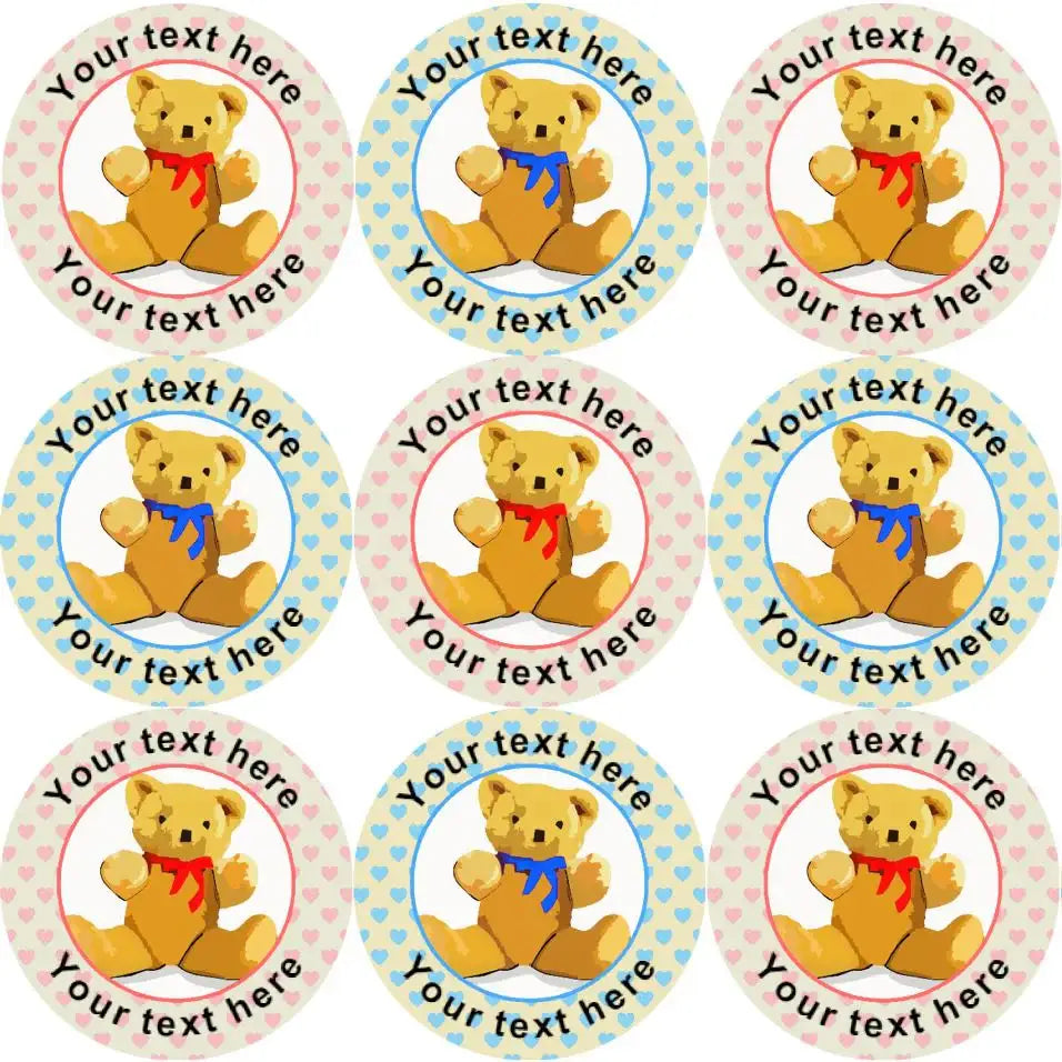 144 Personalised Teddy Bear 30mm Reward Stickers for Teachers, Parents ...