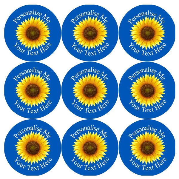 144 sunflower Themed Personalised Teacher Reward Stickers - Large ...