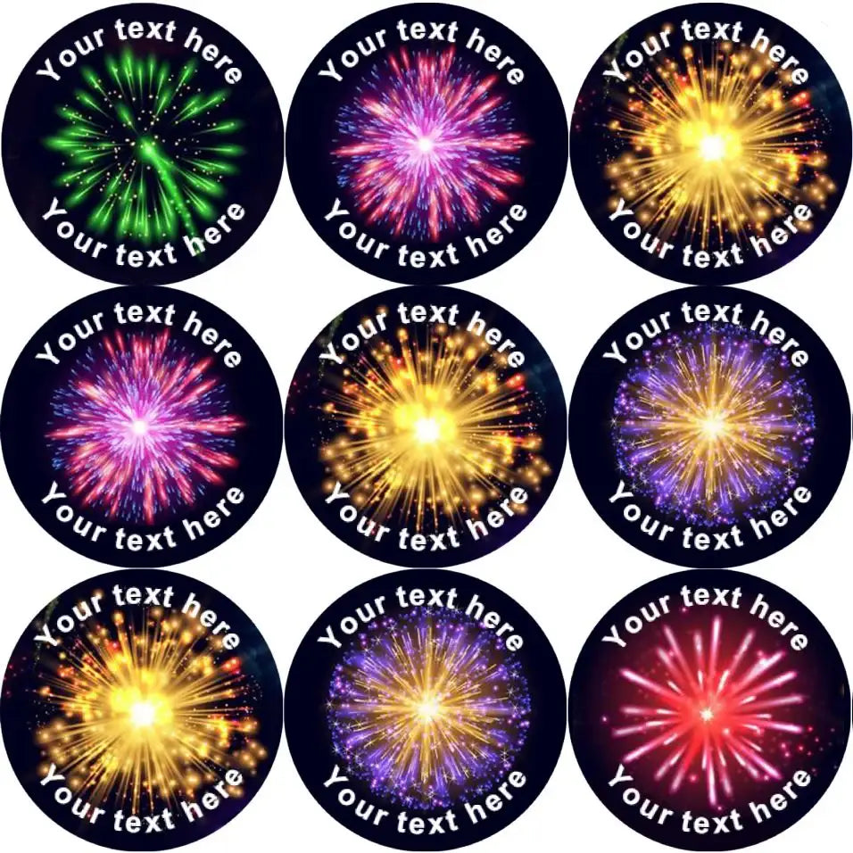 144 Fireworks Themed Personalised Teacher Reward Stickers - Large ...