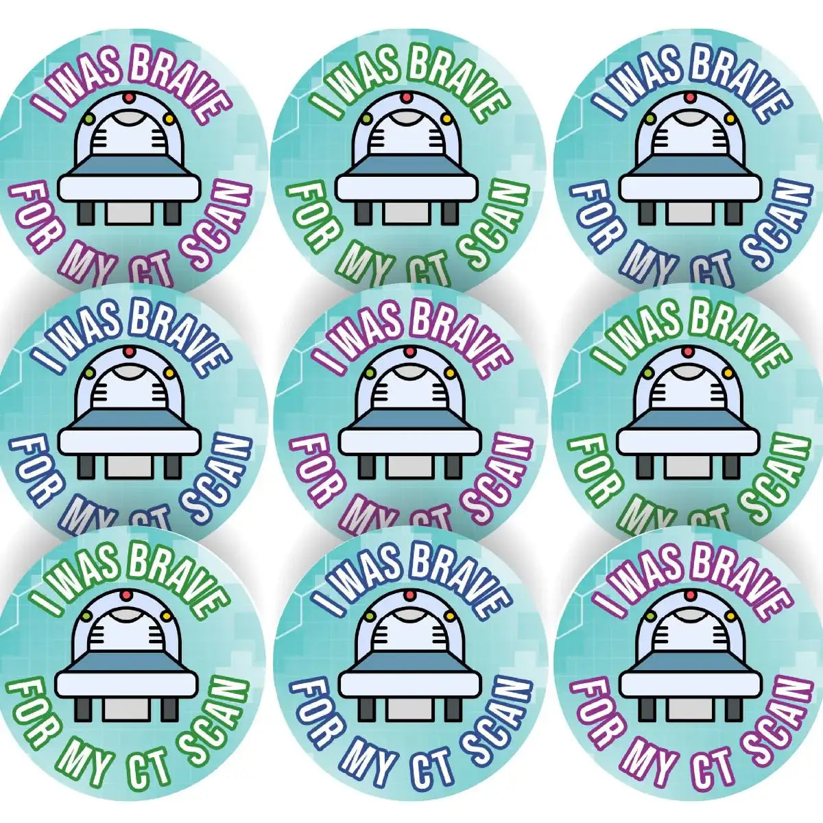 144 I Was Brave For My CT scan 30 mm Reward Stickers for Nurses ...