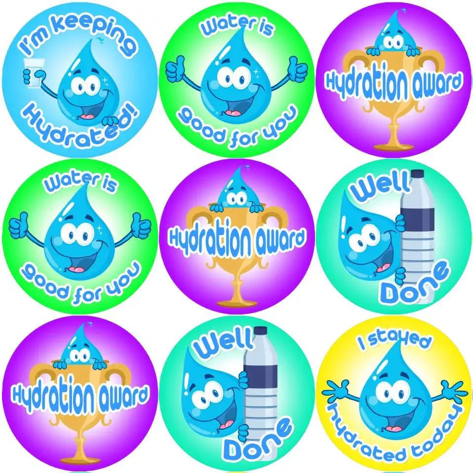 144 Hydration Award Themed Teacher Reward Stickers - Large - Sticker ...