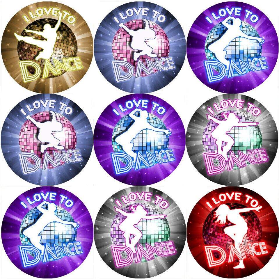 144 I Love to Dance Themed Teacher Reward Stickers - Large - Sticker ...