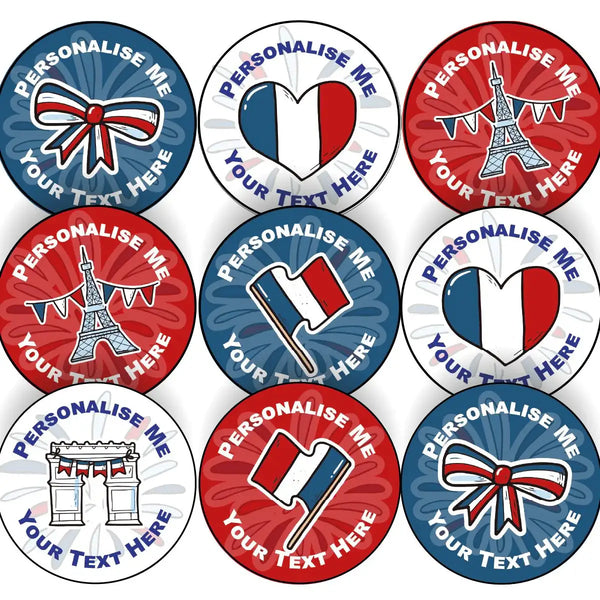 144 Colourful French Language Themed Personalised Teacher Reward ...