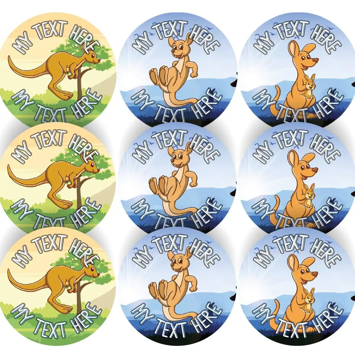 144 Kool Kangaroo Themed Personalised Teacher Reward Stickers - Large ...