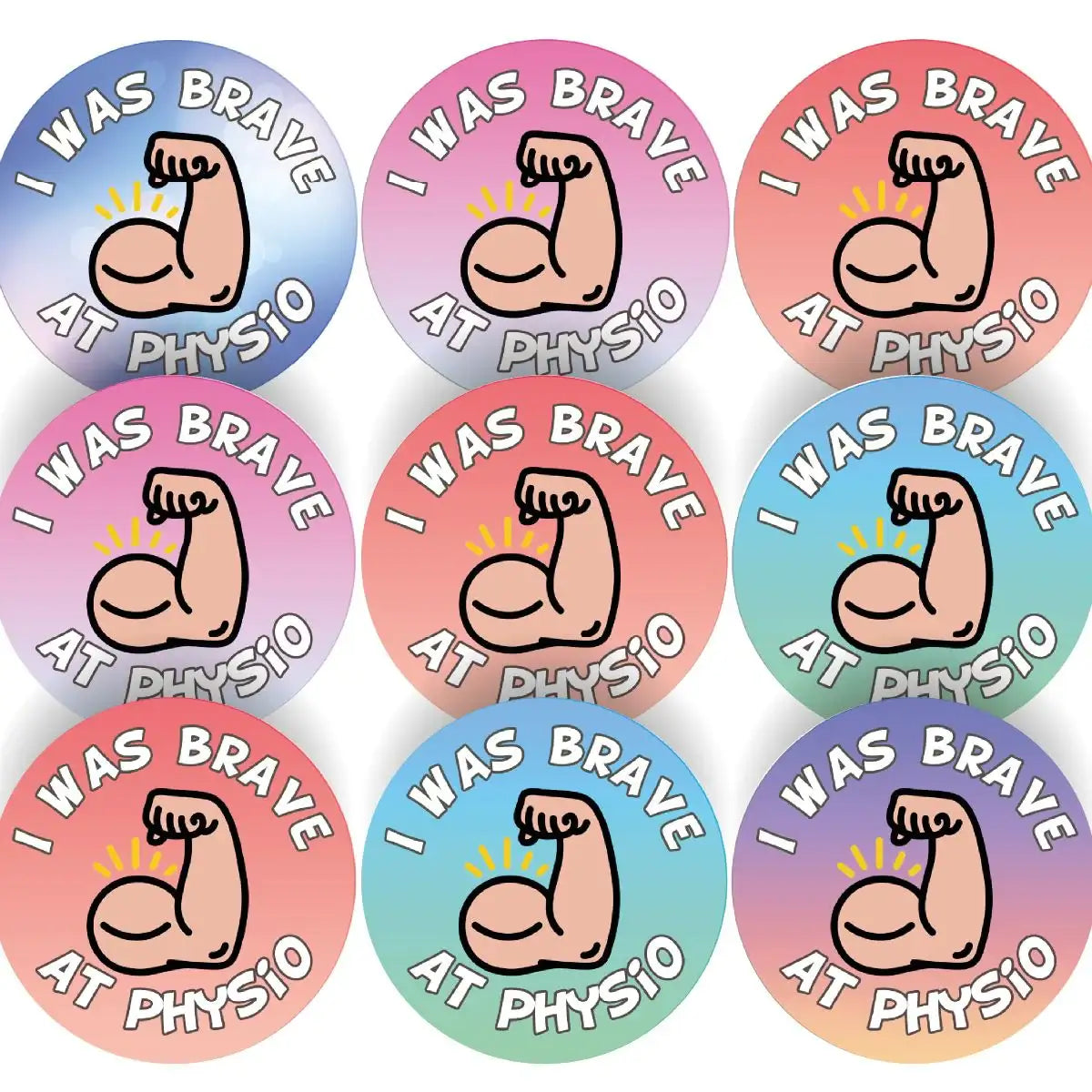 144 I Was Brave At Physio 30mm Reward Stickers for Nurses, Doctors, Ph ...