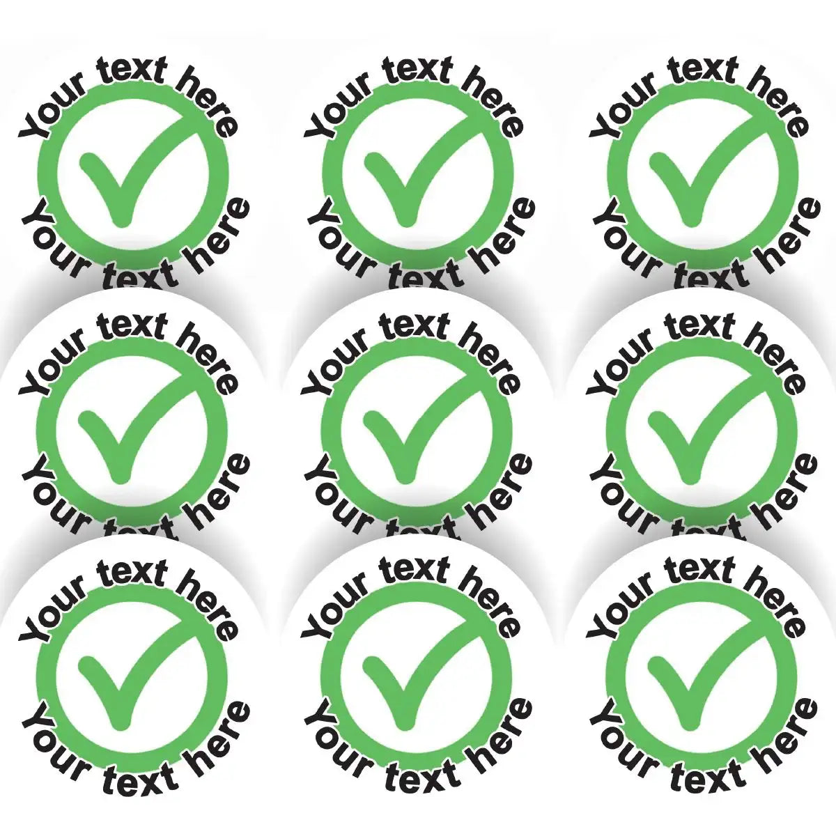 144 Green Tick Themed Personalised Teacher Reward Stickers - Large ...