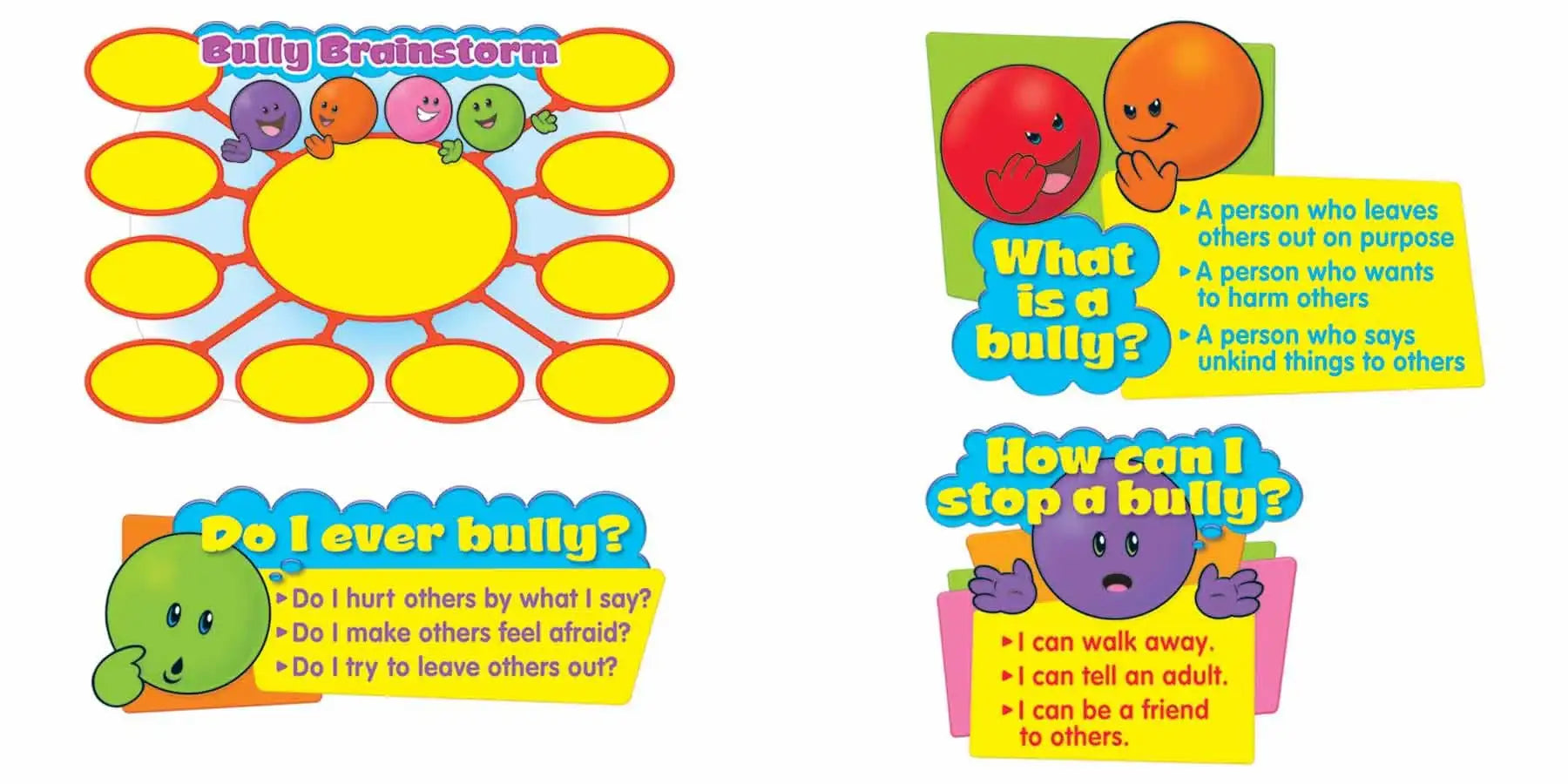 Lets Talk about Bullying Bulletin Board Classroom Display Set - Sticker ...